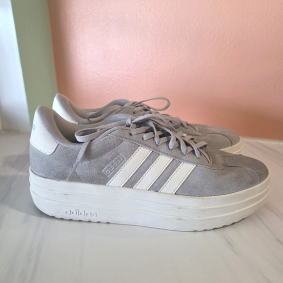 adidas | Shoes | Adidas 95 Vl Court Bold Shoes Gray And White Platform ...